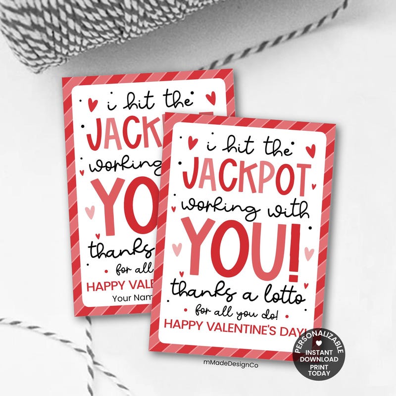 Lotto Coworker Valentine - Etsy