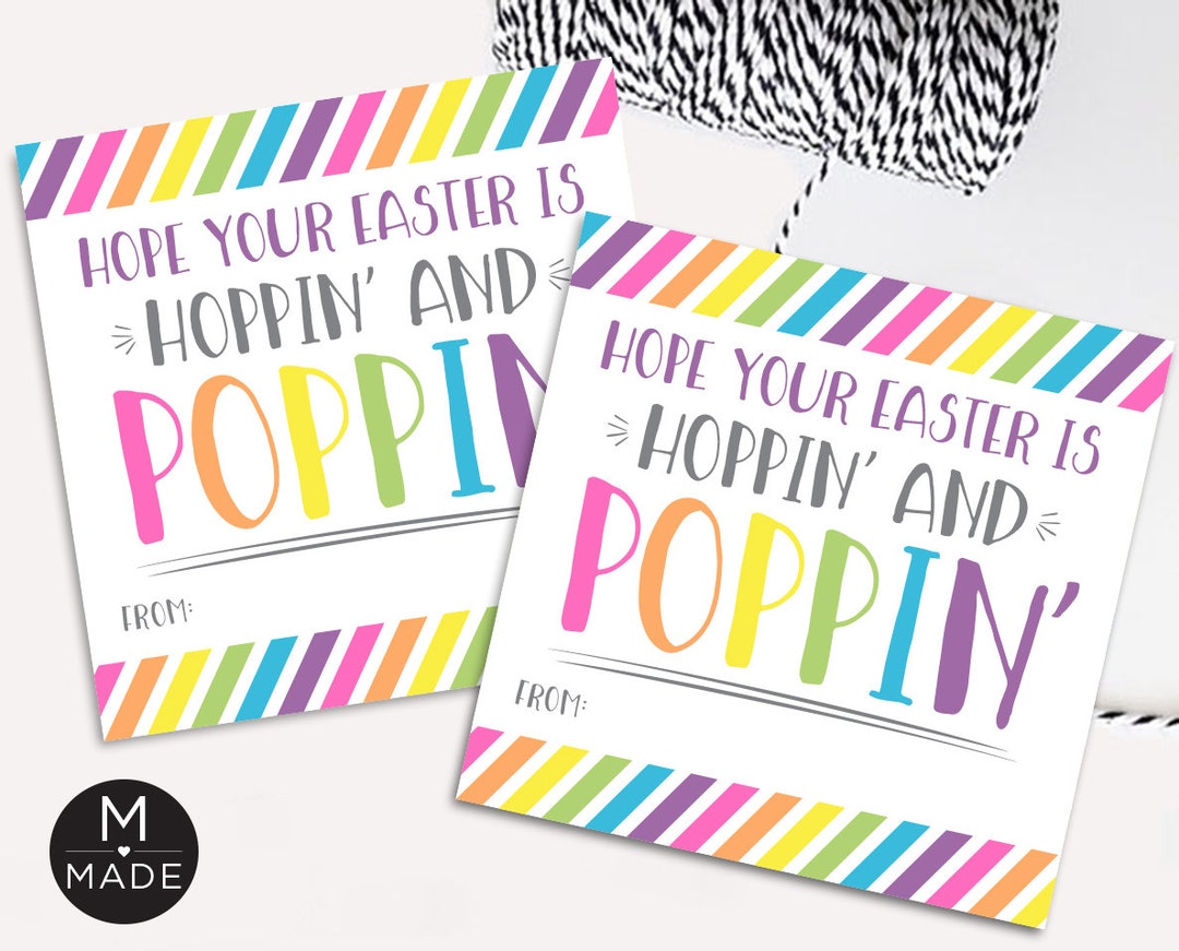 Hope Your Easter is Hoppin' and Poppin' Tags Fidget Toy Lollipop ...
