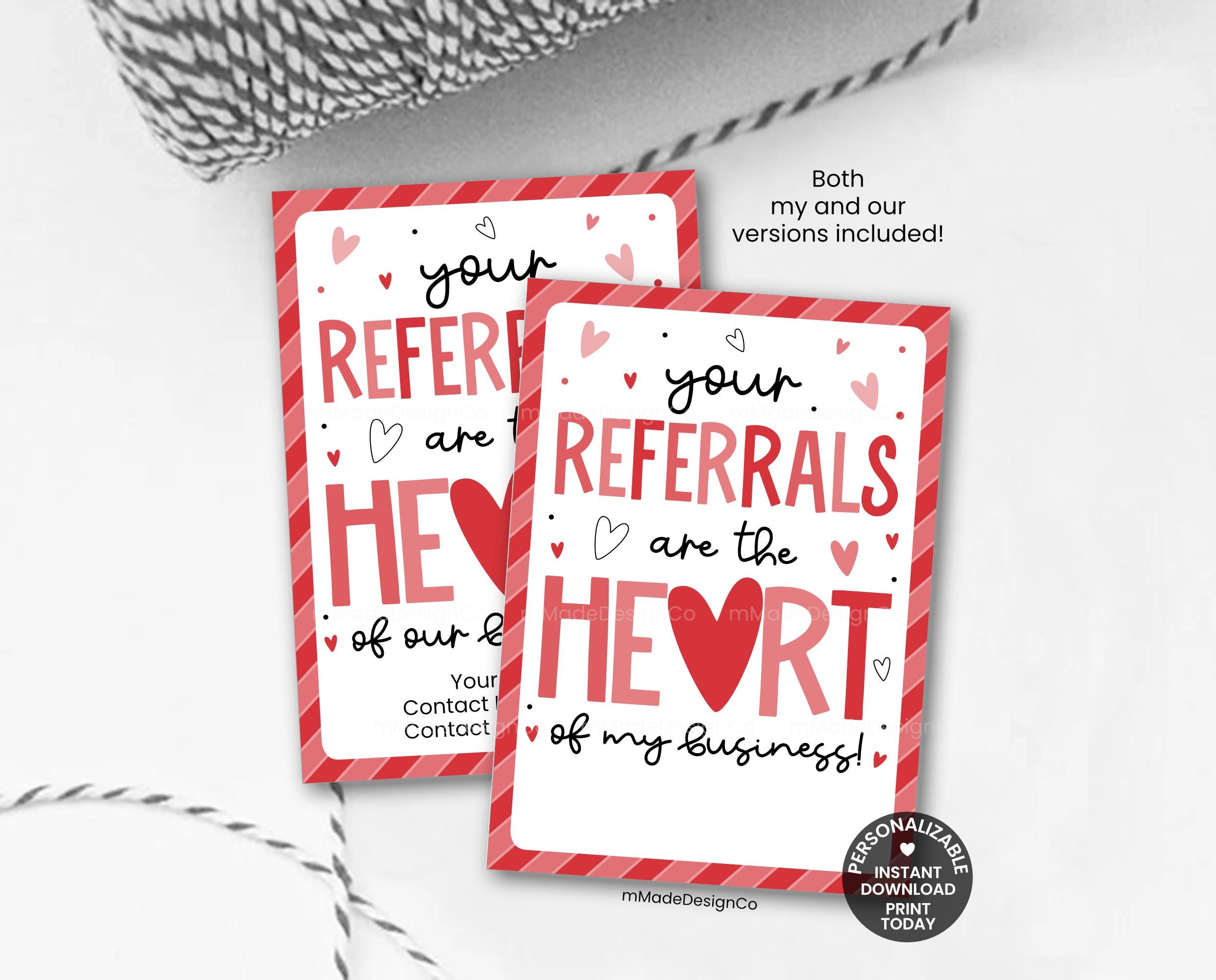 Valentine's Day Referral Marketing Tags Personalizable Template Your ...