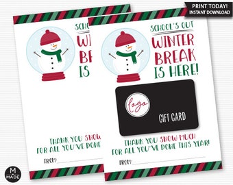 EDITABLE Christmas Gift Tags Thank You Snow Much for All You - Etsy