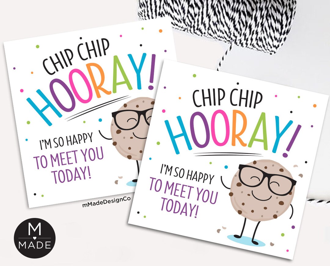 Chip Chip Hooray I'm so Happy to Meet You Today Gift for Back to School ...
