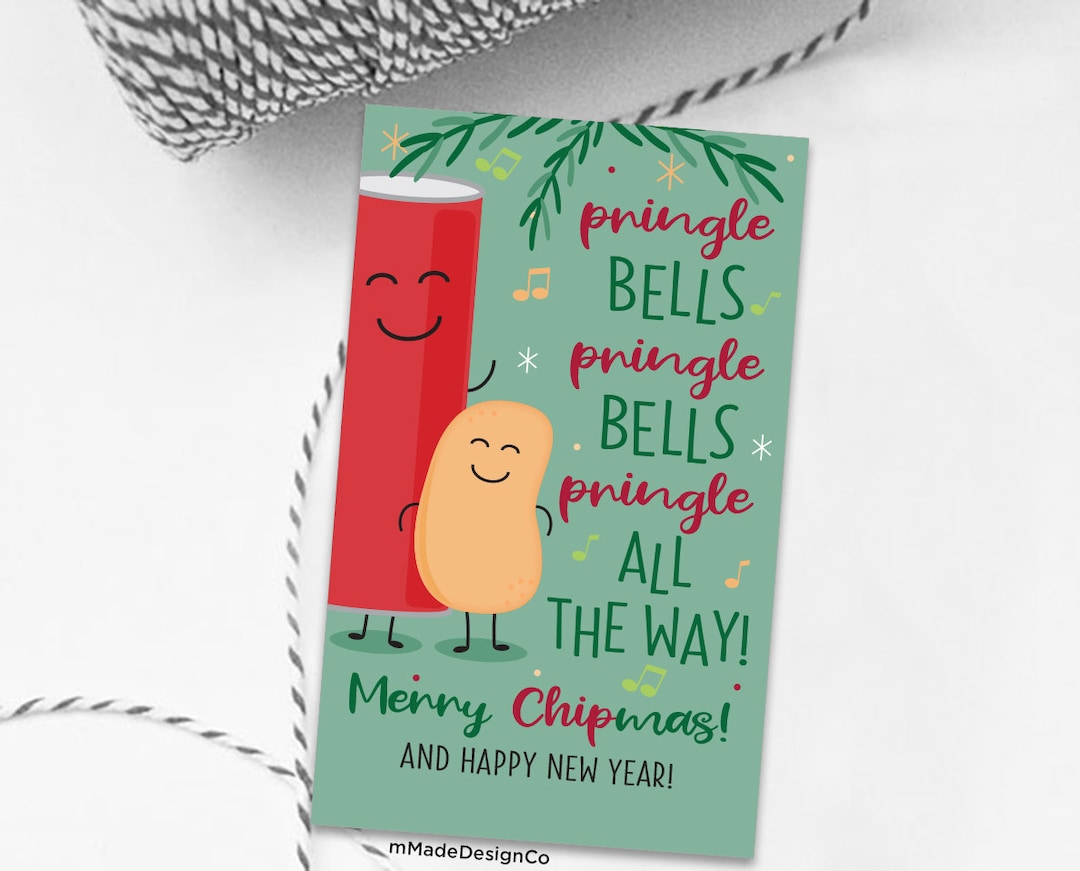 Pringle Bells Gift Tags for Chips Christmas Gift Holiday Chips Tag ...