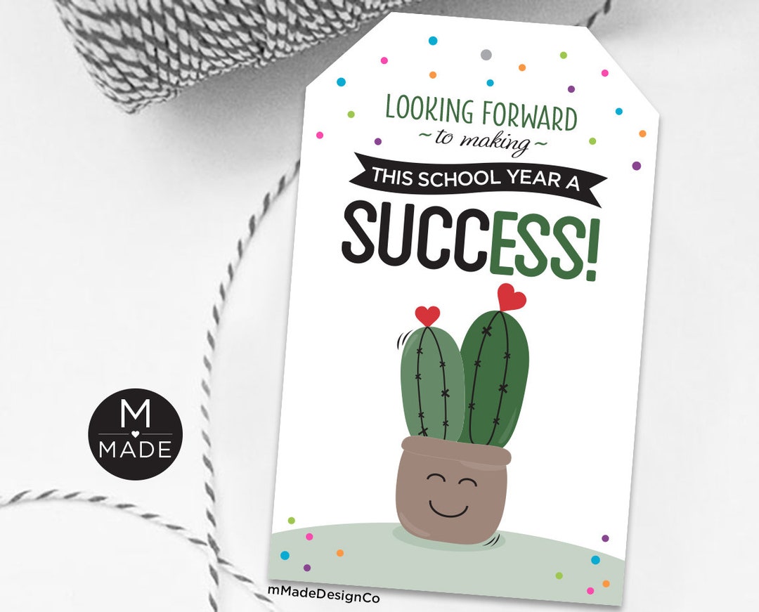 Making This School Year A Success Gift Tags for Teachers Staff Back to ...
