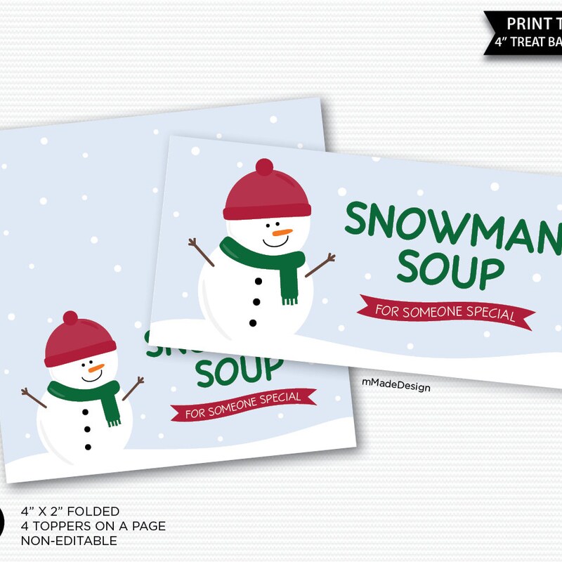 Snowman Bag Topper - Etsy