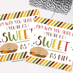 Pie Appreciation Tags Pumpkin Pie Thank You Gift Tags Apple Pie Fall ...