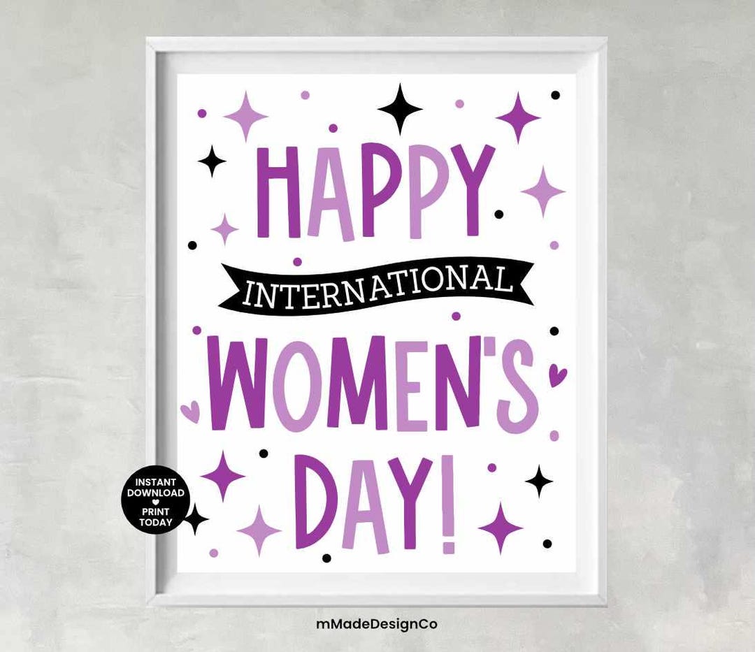 Happy Women's Day Sign Happy International Womens Day Poster Office ...