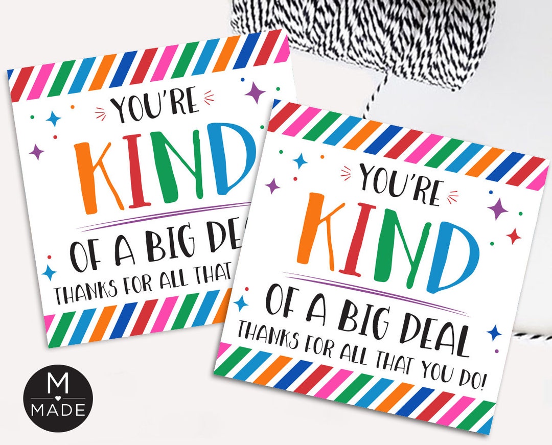 You're Kind of A Big Deal Tags, Employee Appreciation, Bar Gift Tags ...