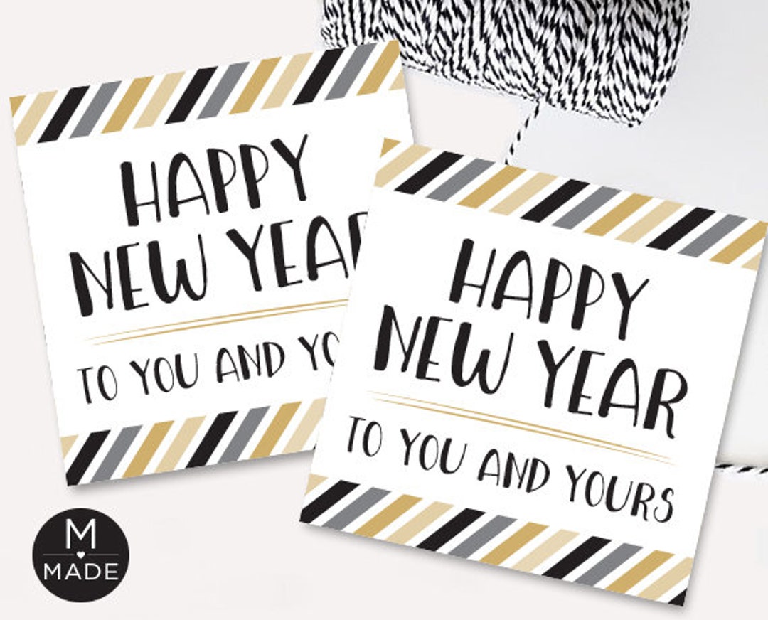 New Year's Tag, New Years Tags, Printable, Happy New Year to You and ...
