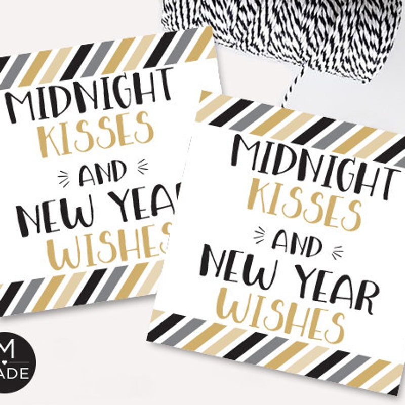 New Years Tags - Etsy
