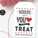 Working With You is Such A Treat, Valentine's Day Gift Tag, Coworker ...