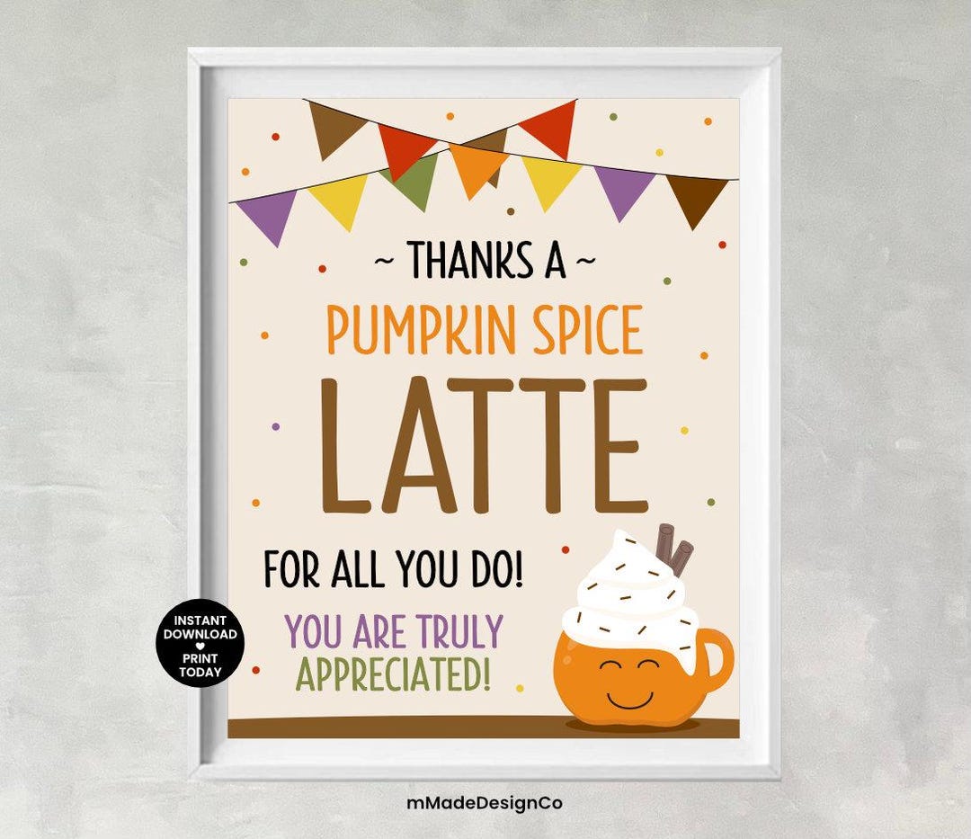 Fall Employee Appreciation Sign Autumn Thanksgiving Thanks A Pumpkin ...