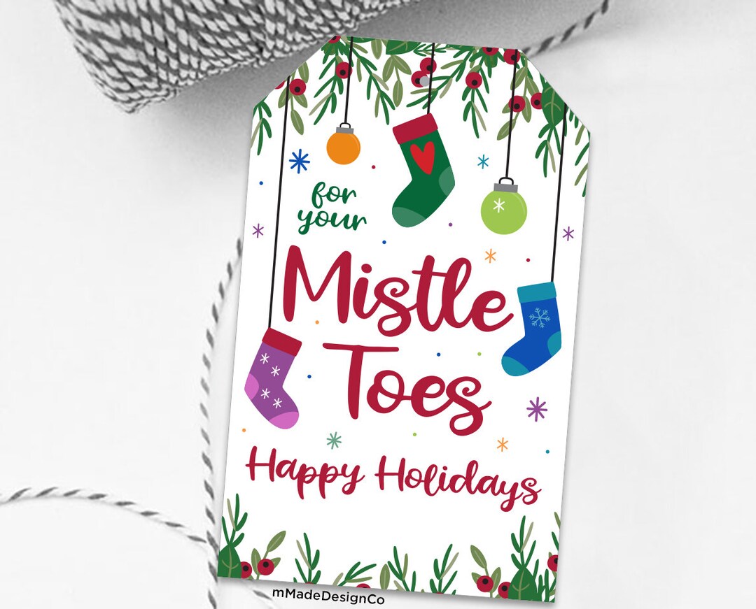 For Your Mistle Toes Tags Christmas Gift Manicure Pedicure Spa Nail ...