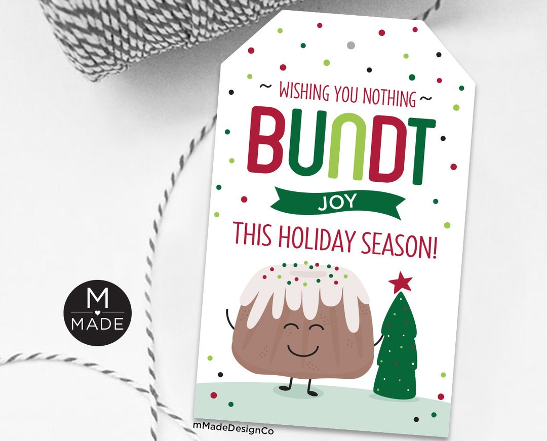Bundt Christmas Tags Nothing Bundt Joy This Holiday Season Mini Cakes ...