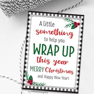 Personalizable Holiday Gift Tags for Wrapping Paper A Little Something ...