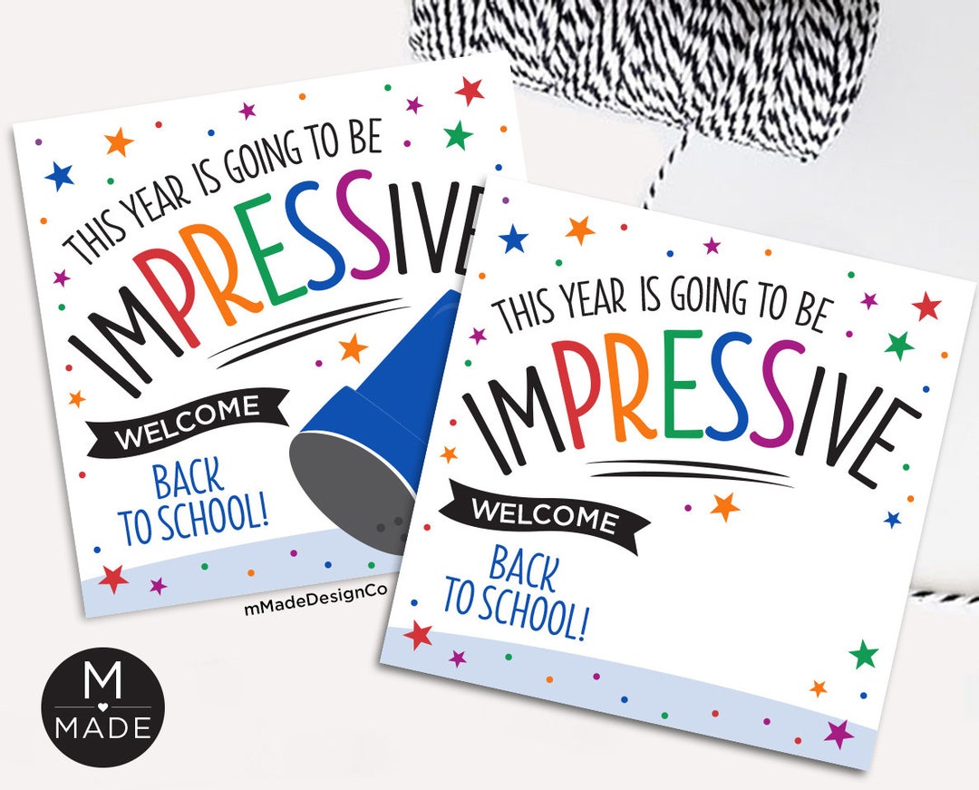 Back to School Stamp Tags Year is Going to Be Impressive Mini Stamp ...