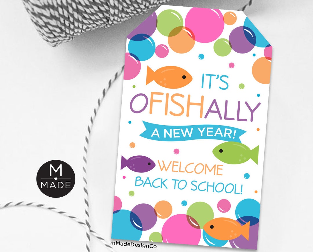 Student Back to School Gift Tags, It's Ofishally A New Year, Welcome ...