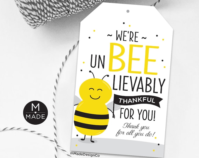 Bee Gift Tag, Bee and Wreath Gift Tags // Set of 3 Gift Tags // Shabby ...