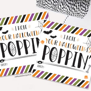 Poppin Halloween Tags Hope Your Halloween is Poppin' Fidget Balloon ...