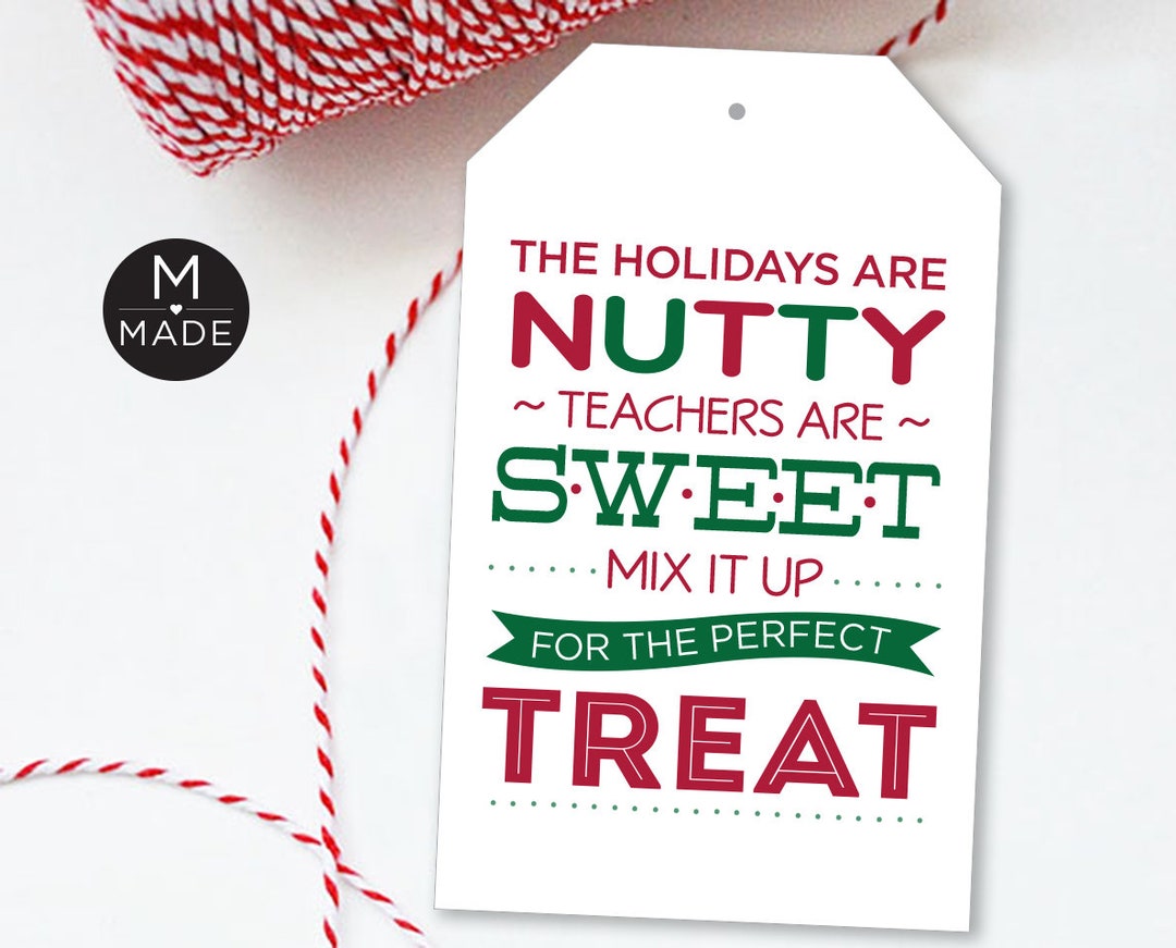 Christmas Snack Mix Tags Printable, Holiday Trail Mix Gift Tags ...