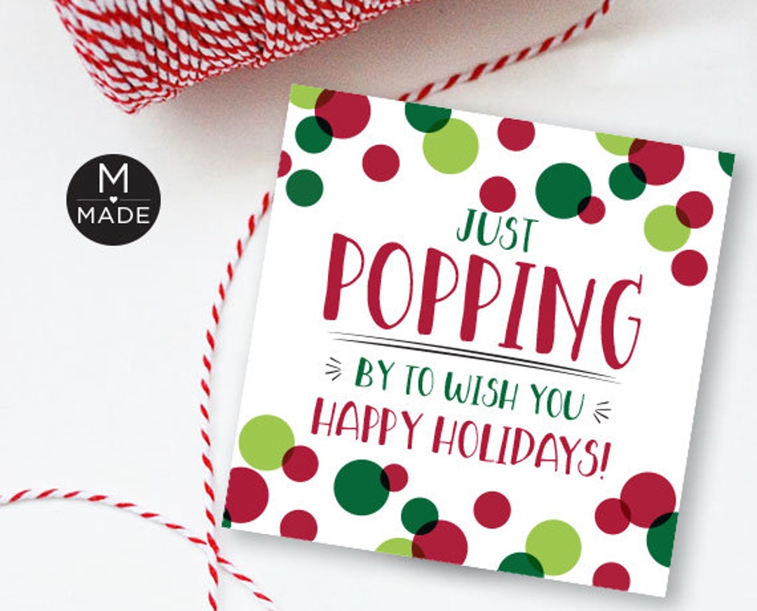 Pop Christmas Favor Tags, Classroom,school, Christmas Gift Tag, Fidget ...