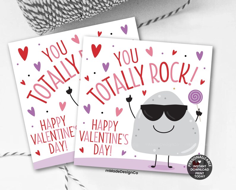 Valentine's Day Gift Tags You Rock Employee Appreciation Staff Thank ...