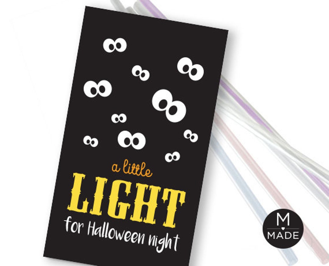 Glow Stick Halloween Gift Tags Little Light for Halloween Night Non ...