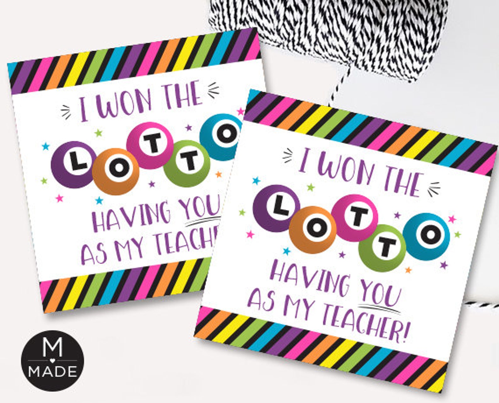 End of School Year Gift Tags I Won the Lotto Having You as My | Etsy