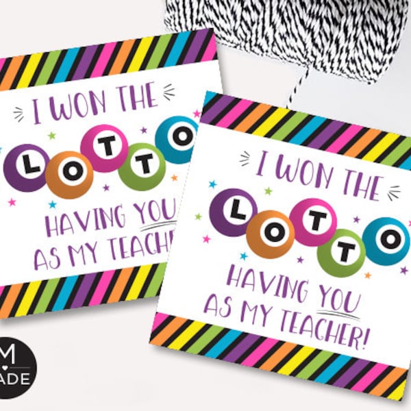 Teacher Appreciation Lottery - Etsy