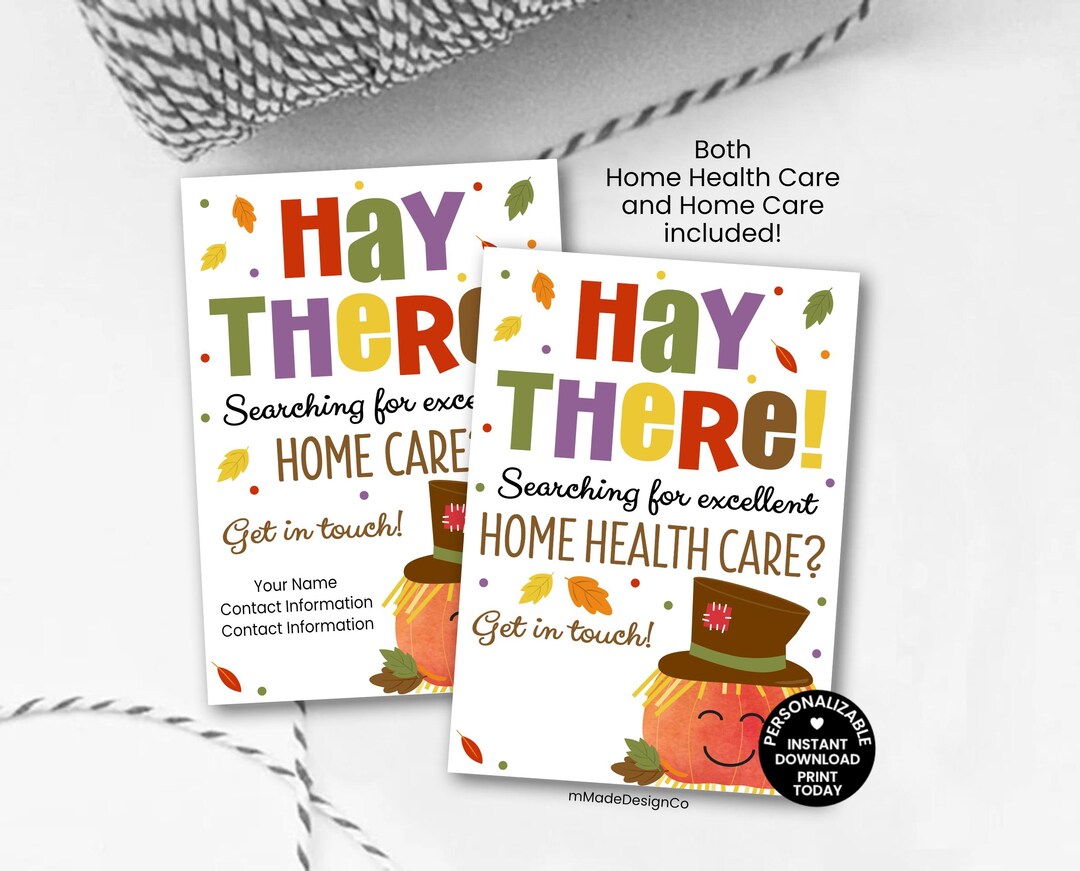 Home Health Marketing Personalizable Template Fall Referral Marketing ...