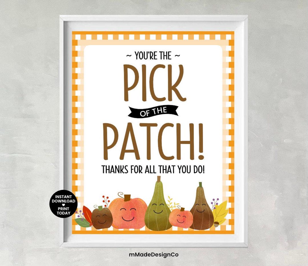 Fall Employee Appreciation Sign Autumn Thanksgiving Pumpkin You're the ...
