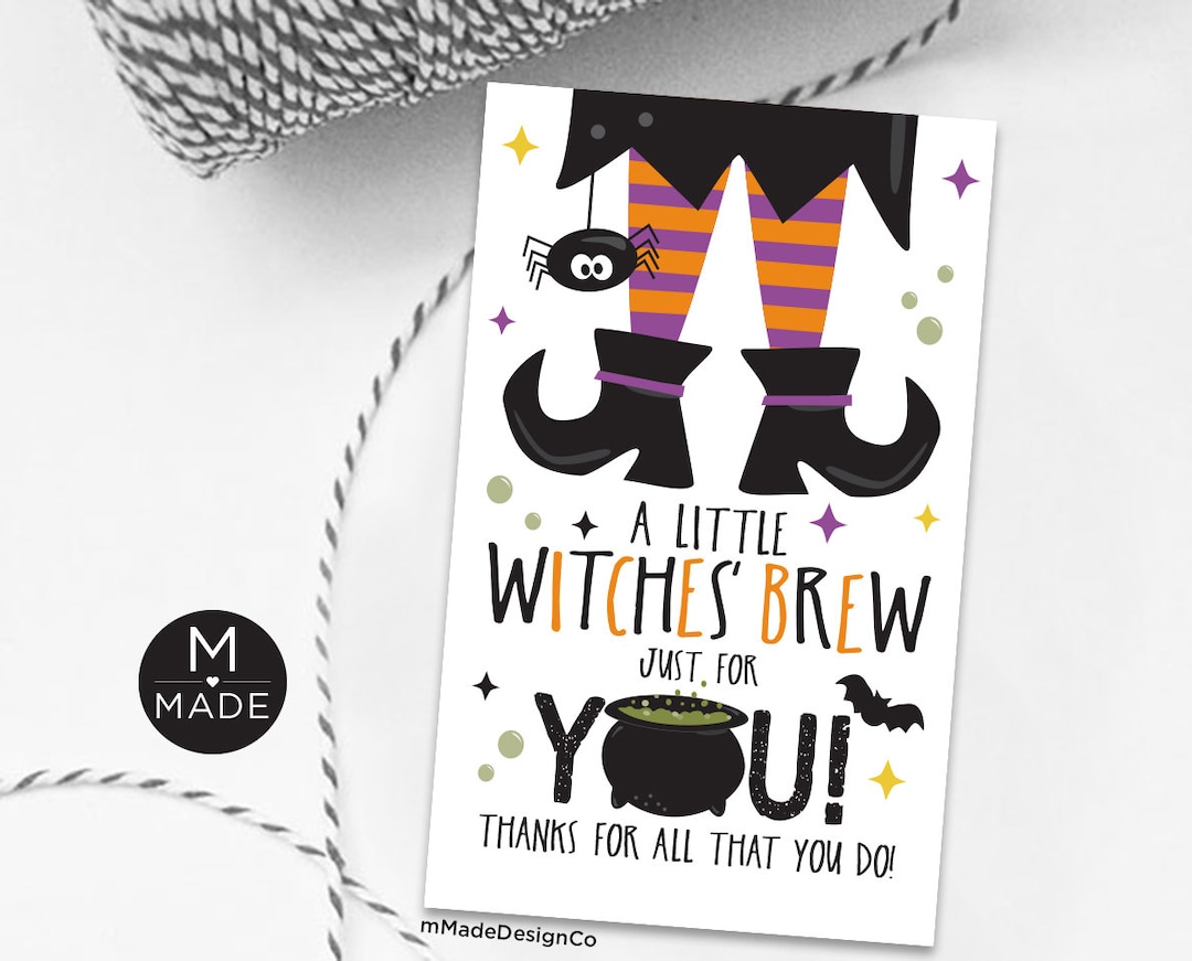 Witches Brew Tags Halloween Gift Employee Appreciation Office Thank You ...