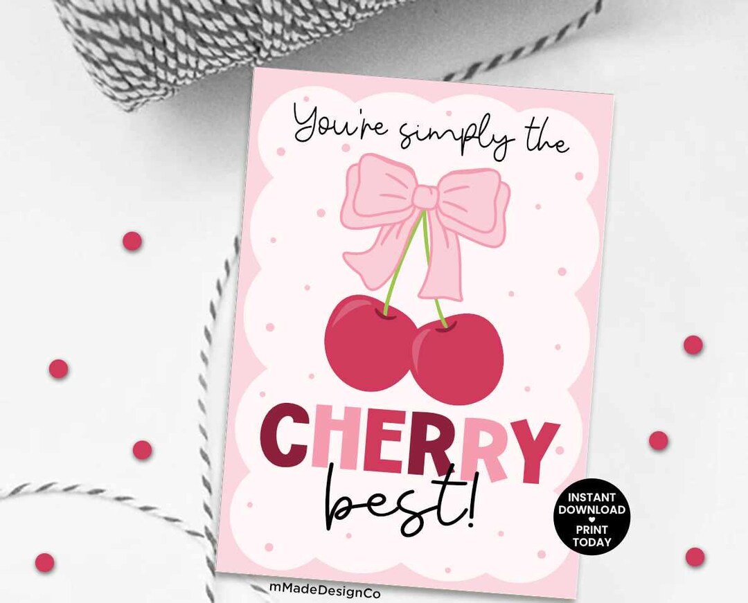 You're Simply the Cherry Best Gift Tag Employee Appreciation Lemonade ...