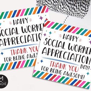 Happy Social Worker Appreciation Day Tags, Thanks for Being Awesome ...