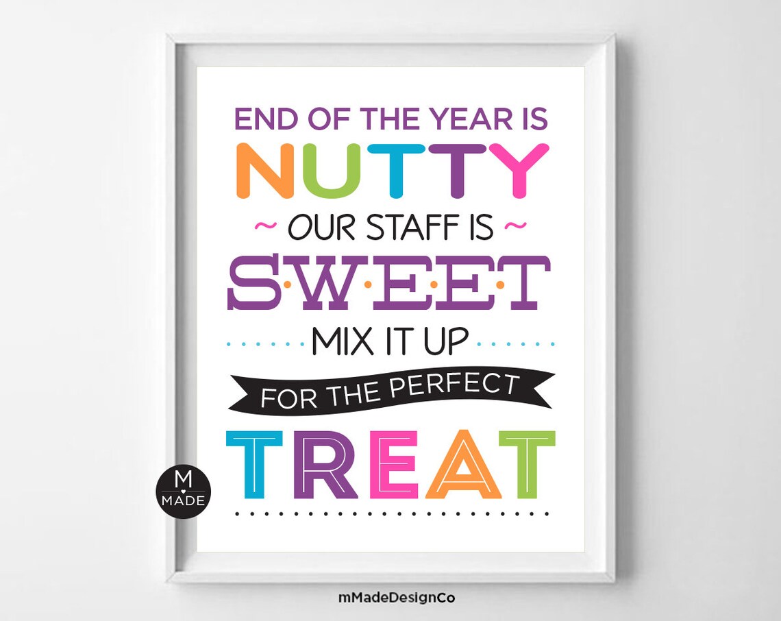 End of Year Sign Teacher Appreciation Employee Appreciation - Etsy