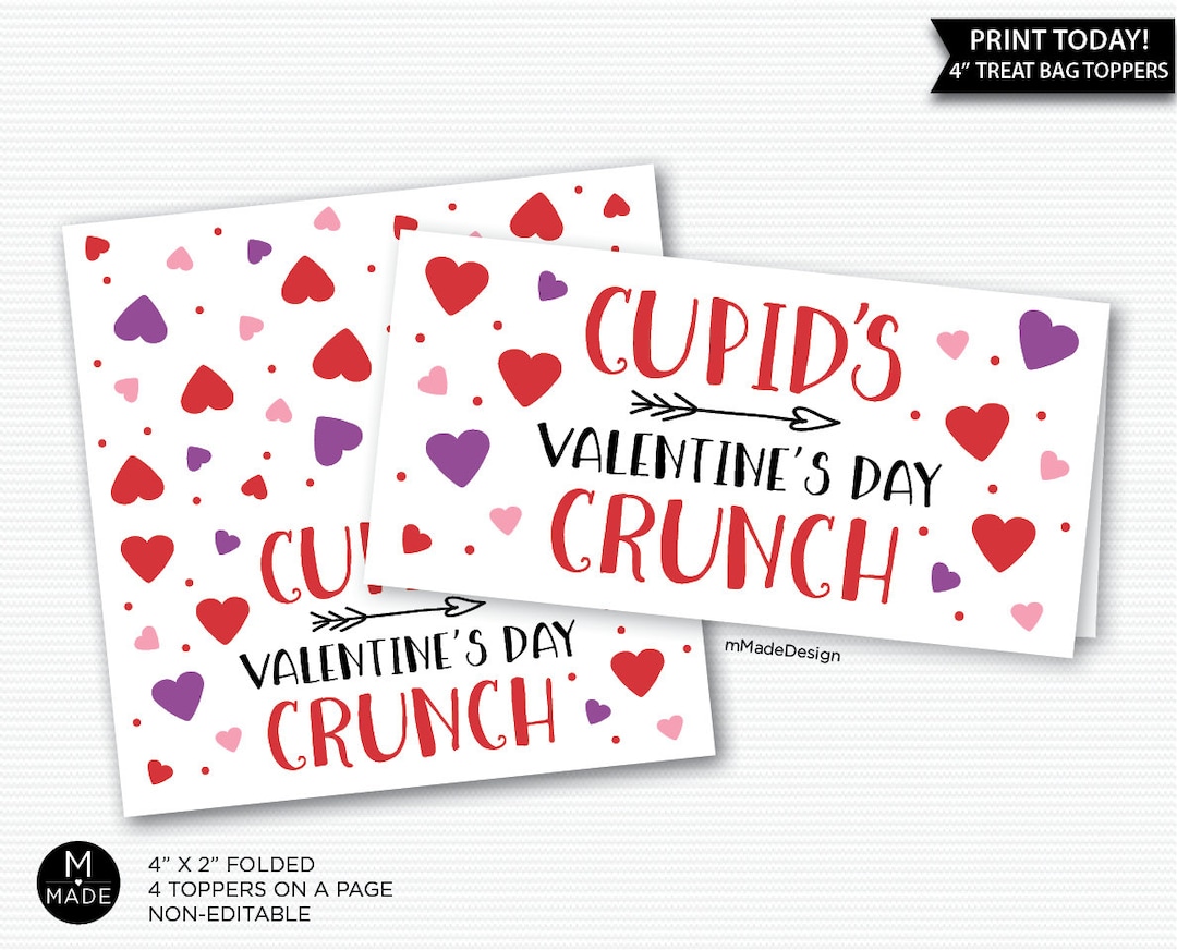 Cupid's Valentine's Day Crunch Bag Toppers, Homemade Snack Mix ...