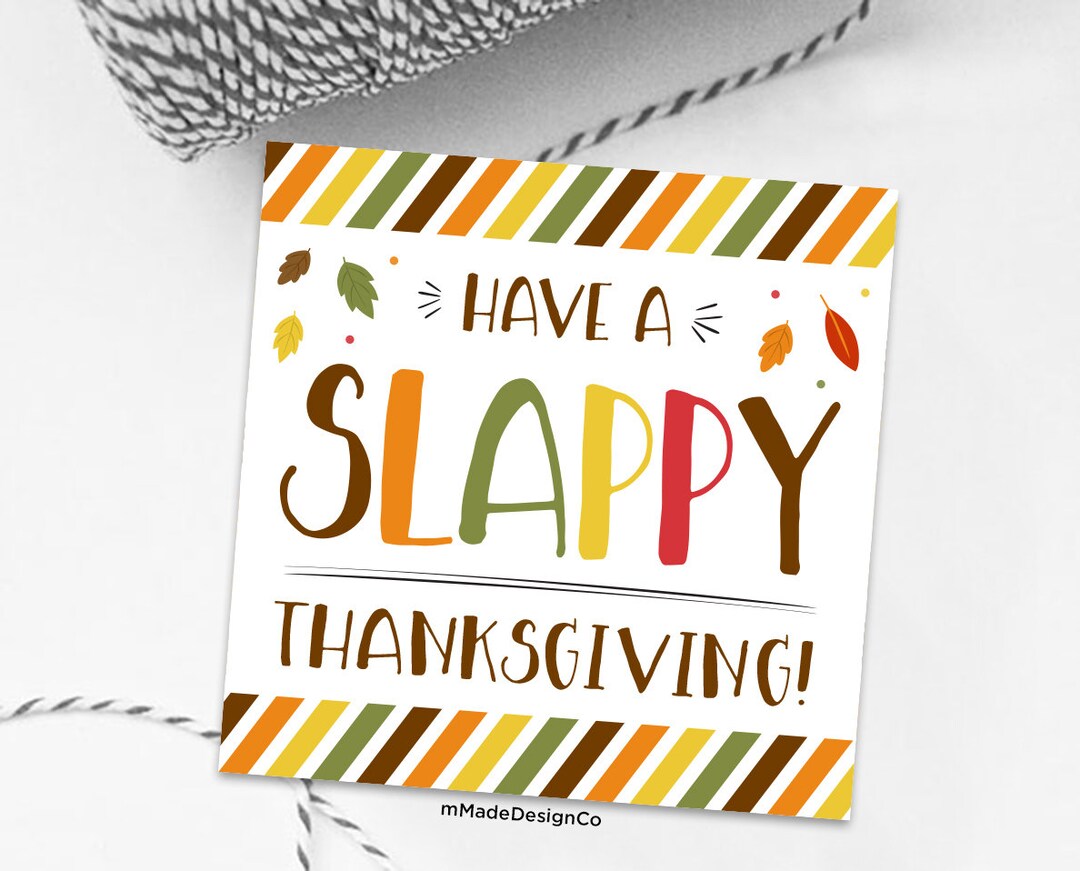 Slappy Thanksgiving Gift Tags for Kids Bracelets Fall Autumn Non-candy ...