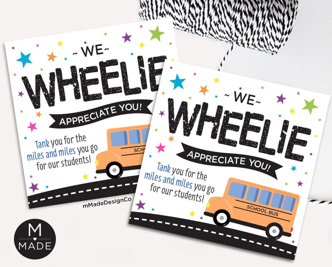 Personalizable We Wheelie Appreciate You School Bus Driver Thank You ...