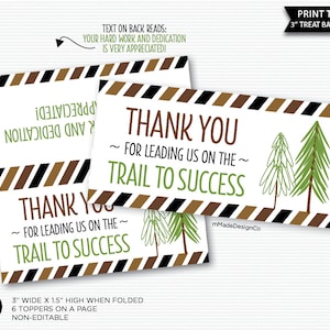 Trail to Success Trail Mix Toppers, Thank You Gift, Snack Mix, Team ...