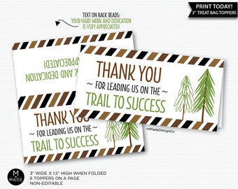 Thank You for Leading Us on the Trail to Success, Teacher Appreciation ...