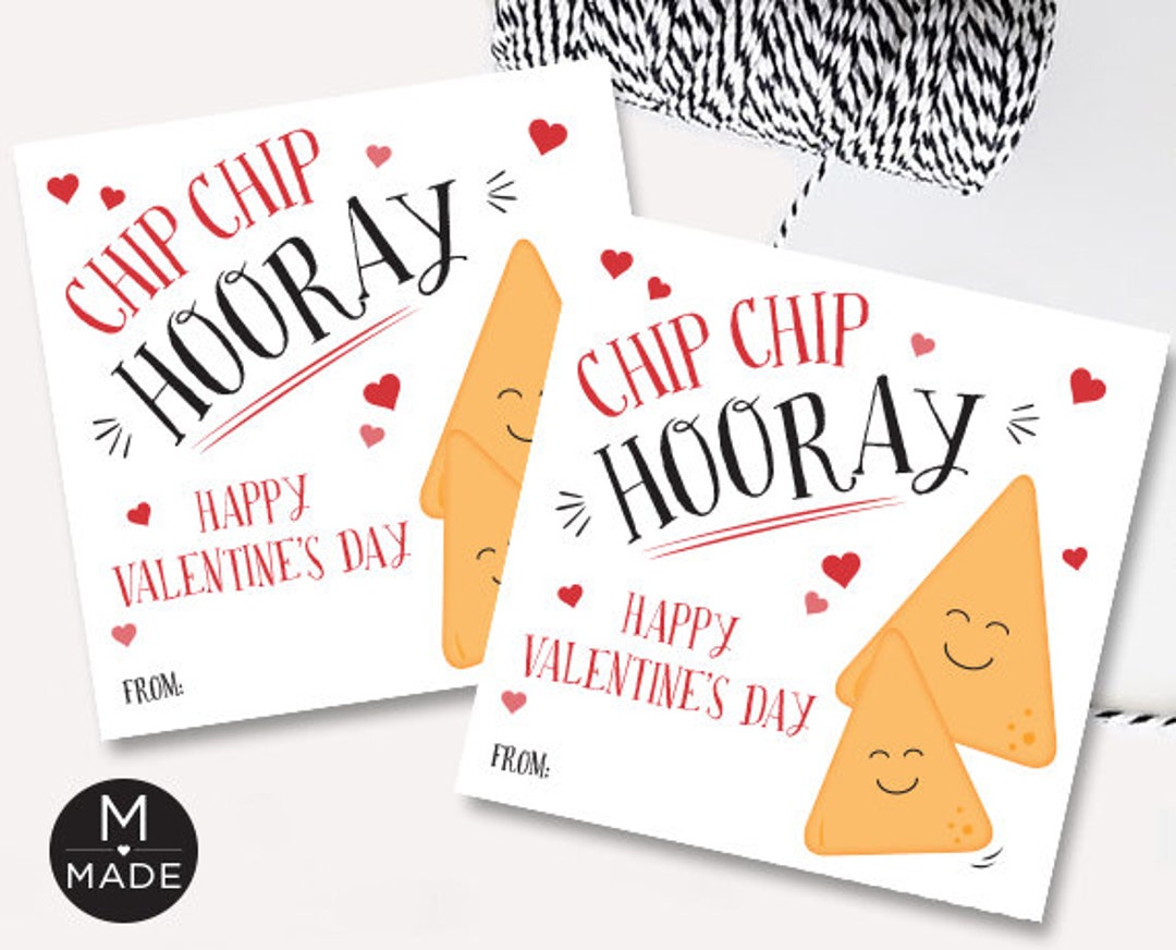 Chip Chip Hooray Valentine's Tags, Kids Valentines, Classroom ...
