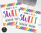 Here's to A Sweet School Year Back to School Treat Tags - Etsy