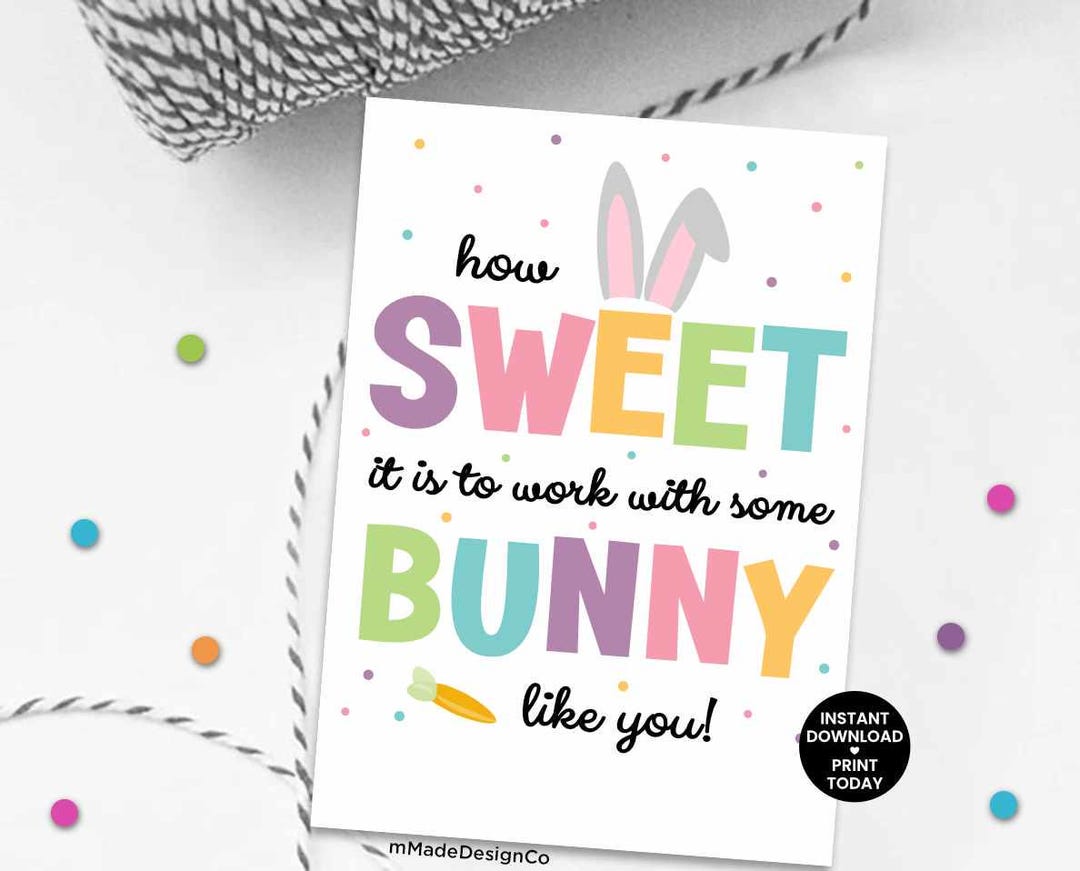 Coworker Easter Gift Tags Employee Appreciation Workplace Easter Gifts ...