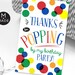 Thanks for Popping by My Birthday Party Favor Tag, Birthday Favor Tag ...