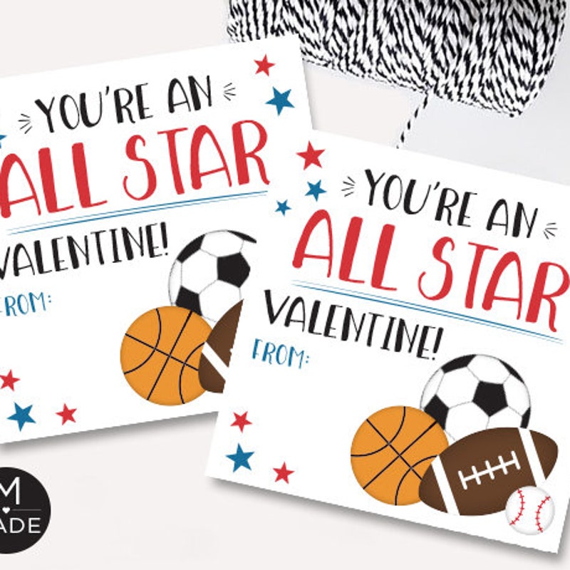 Sports Valentine - Etsy