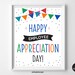Happy Employee Appreciation Day Sign Employee Thank You Sign Team Staff ...