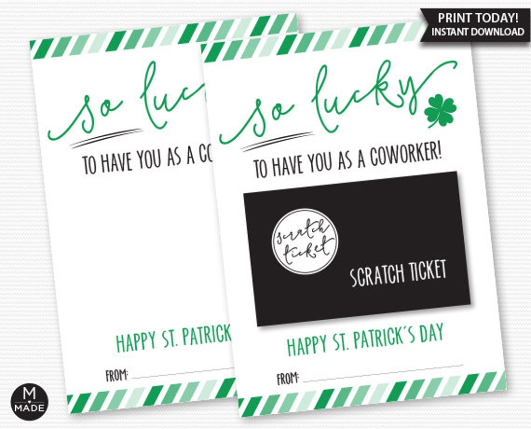 So Lucky to Have You as A Coworker, Scratch Ticket Gift, Coworker Gift ...