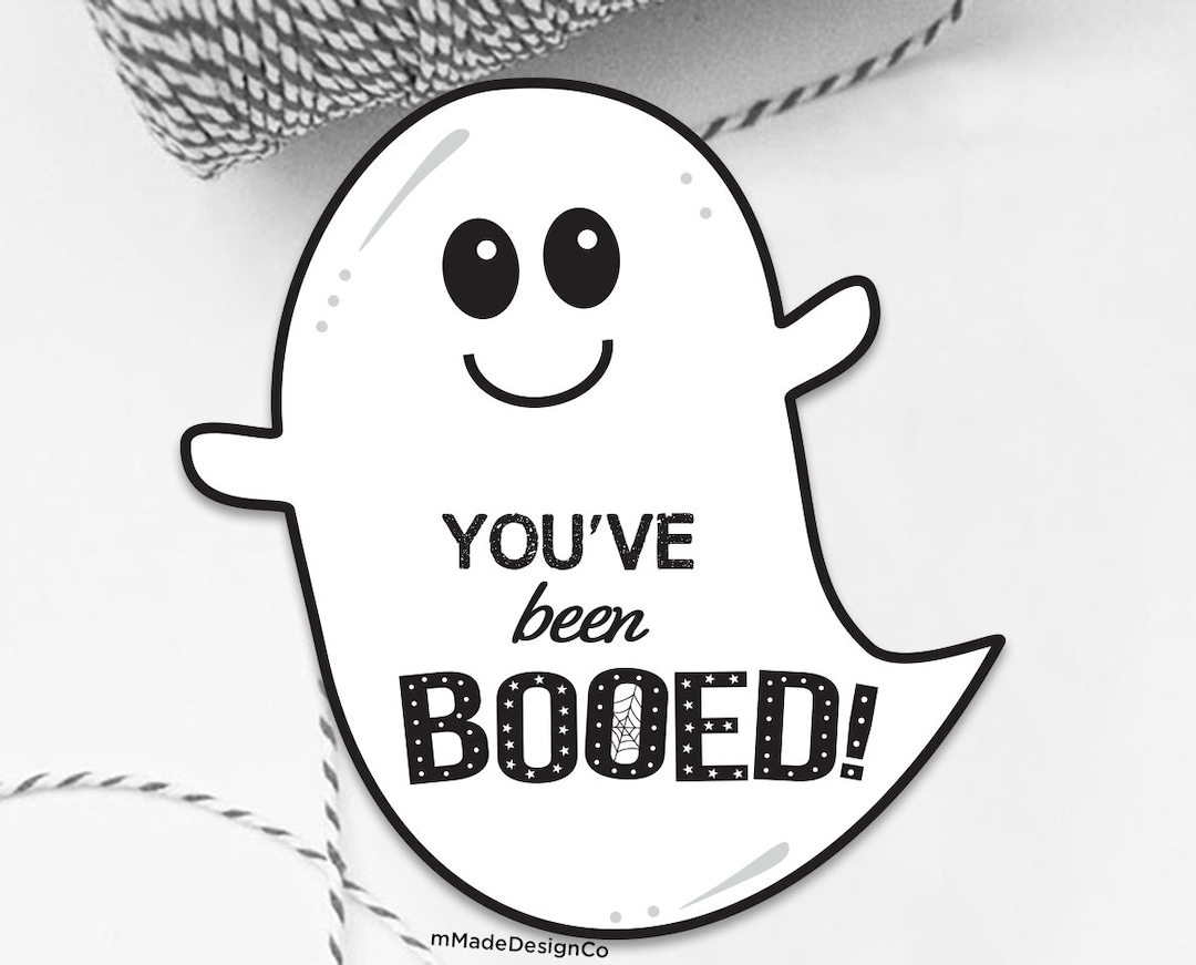 You've Been Booed Tags Cute Ghost Halloween Gift Booed Ghost Tags ...