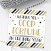 Fortune Cookie Tags for New Year's Wishing You Good Fortune in the New ...