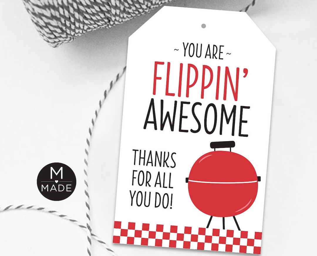 You Are Flippin' Awesome Tags, Employee Appreciation, Thank You Gift ...