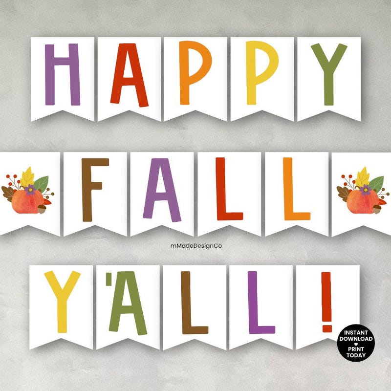 Happy Fall Y'all - Etsy